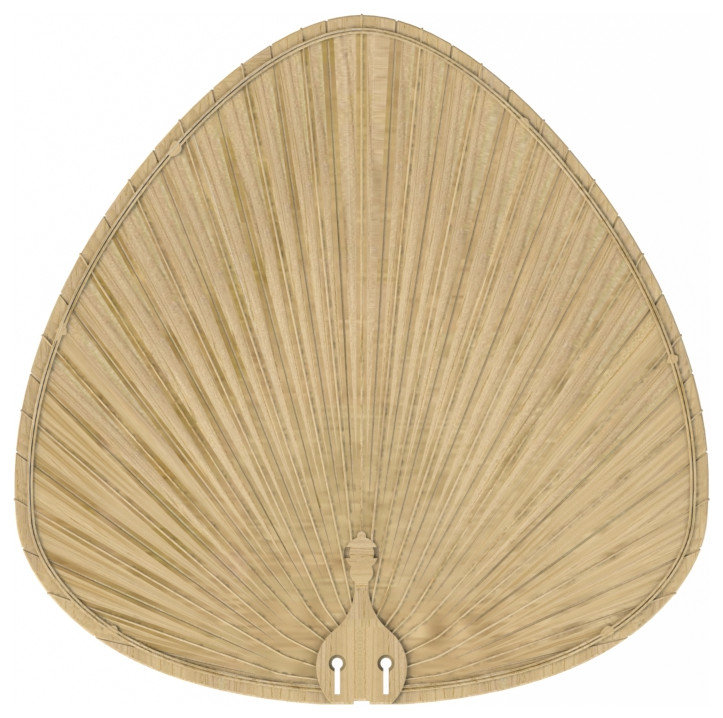Islander DC 22" Indoor/Outdoor Wide Oval Palm Blade Set of 5 Natural ...