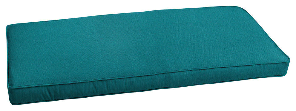 Sunbrella Corrigan Peacock Blue Outdoor Bench, 48x17 - Contemporary ...