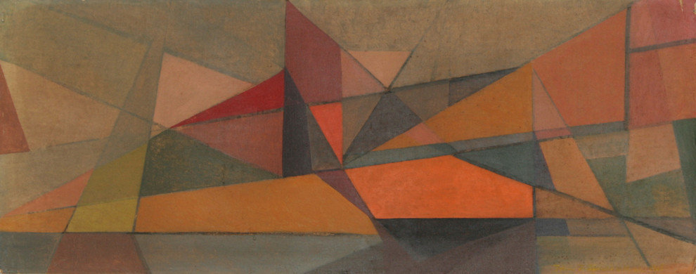 John F. Leonard "Abstract Landscape 63" Oil Painting - Contemporary ...