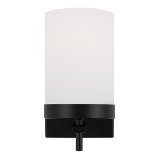 Zire One Light Wall / Bath Sconce in Midnight Black - Transitional ...