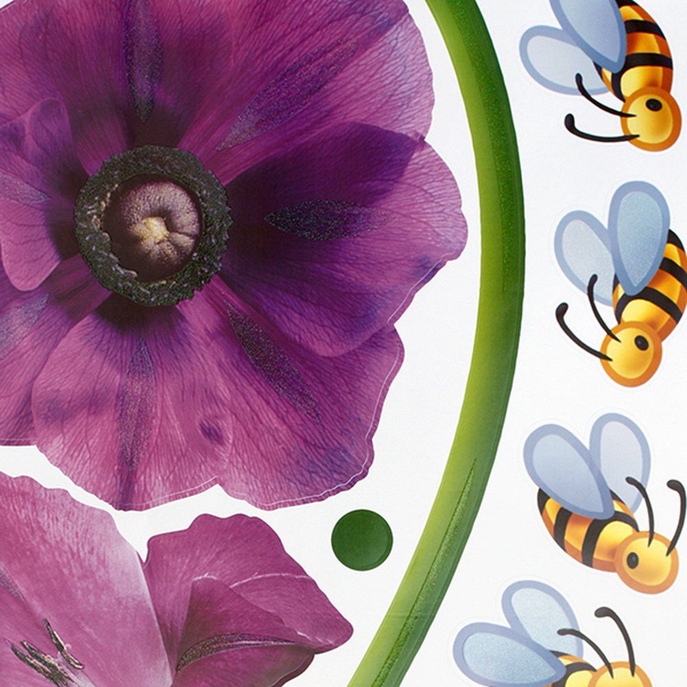 Bees & Flowers - Large Wall Decals Stickers Appliques Home Decor ...