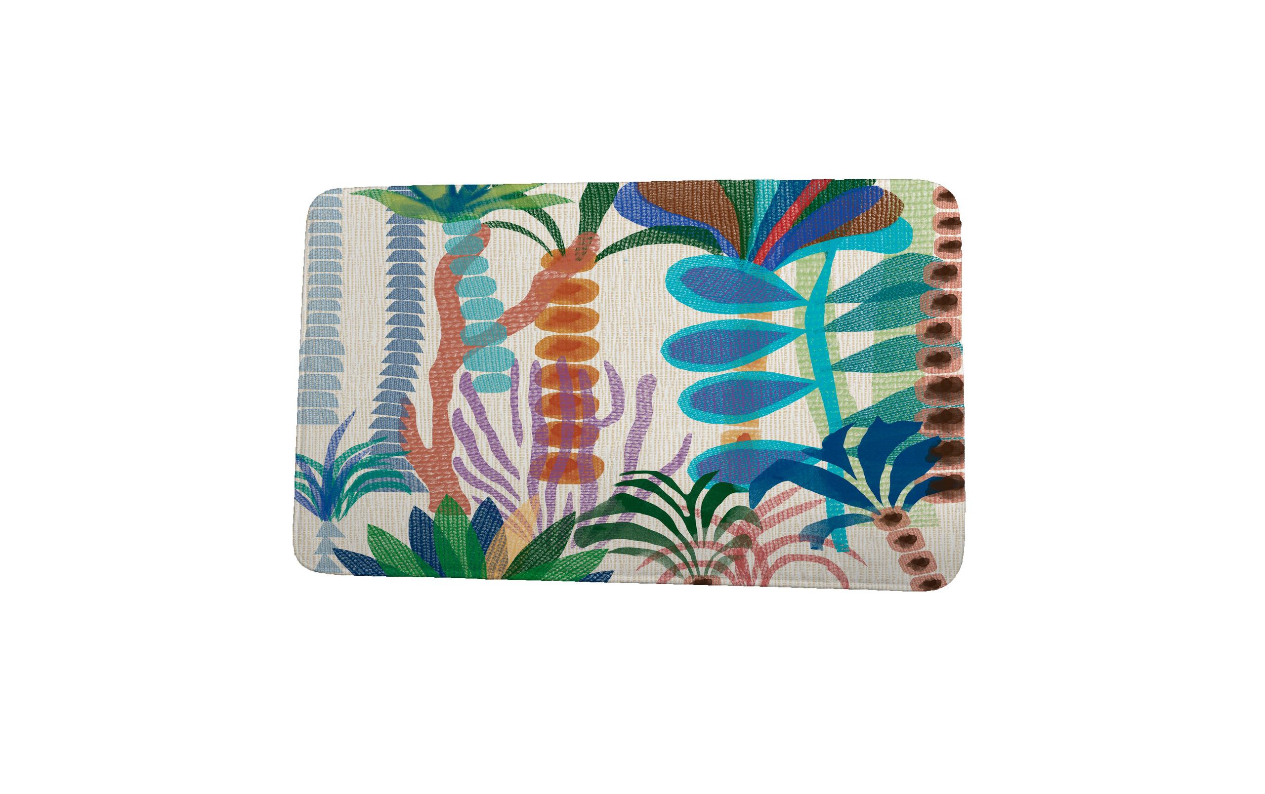 Tropical Resort Tropical Jungle Floral Print Bath Mat, 21"x34 ...
