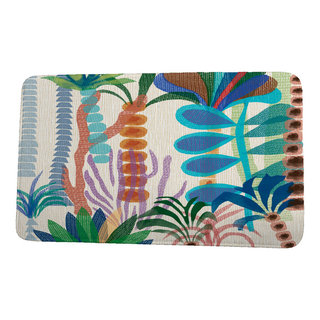 Tropical Resort Tropical Jungle Floral Print Bath Mat, 21"x34 ...