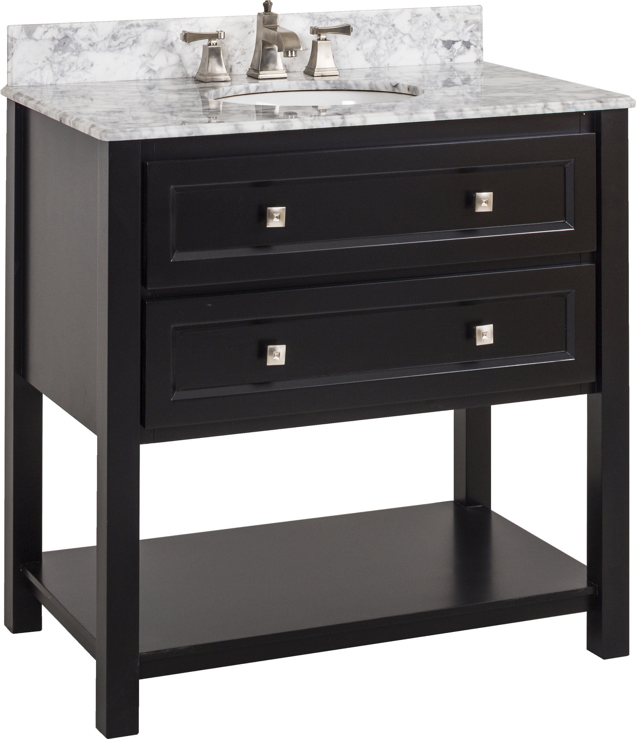 Elements VN-ADL-36-BK-WC 36" Adler Vanity, Black - Transitional ...