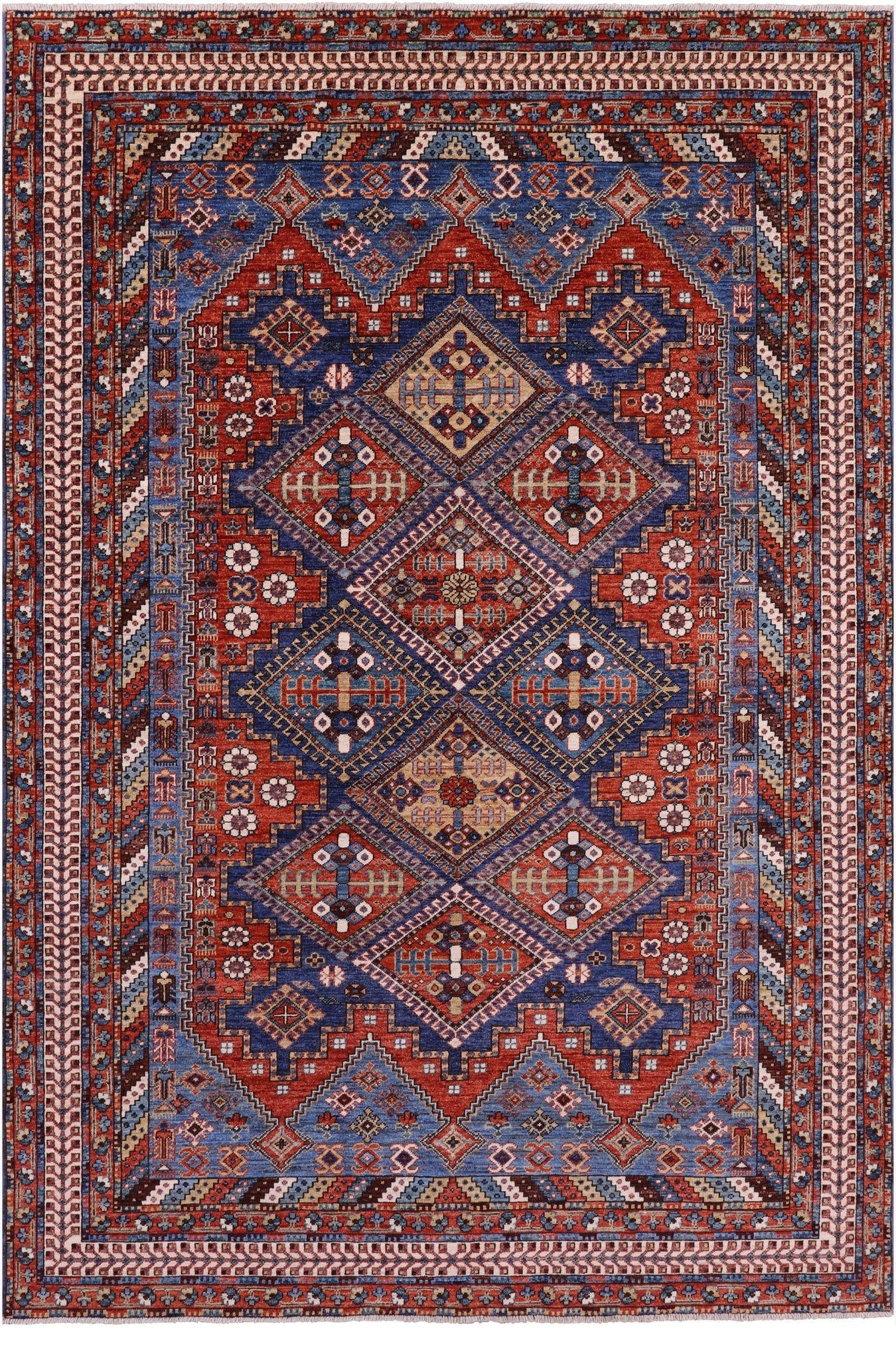 Super Heriz Serapi Handmade Wool Rug 6' 2" X 9' 0" - Q16134, 6' 2" X 9 ...