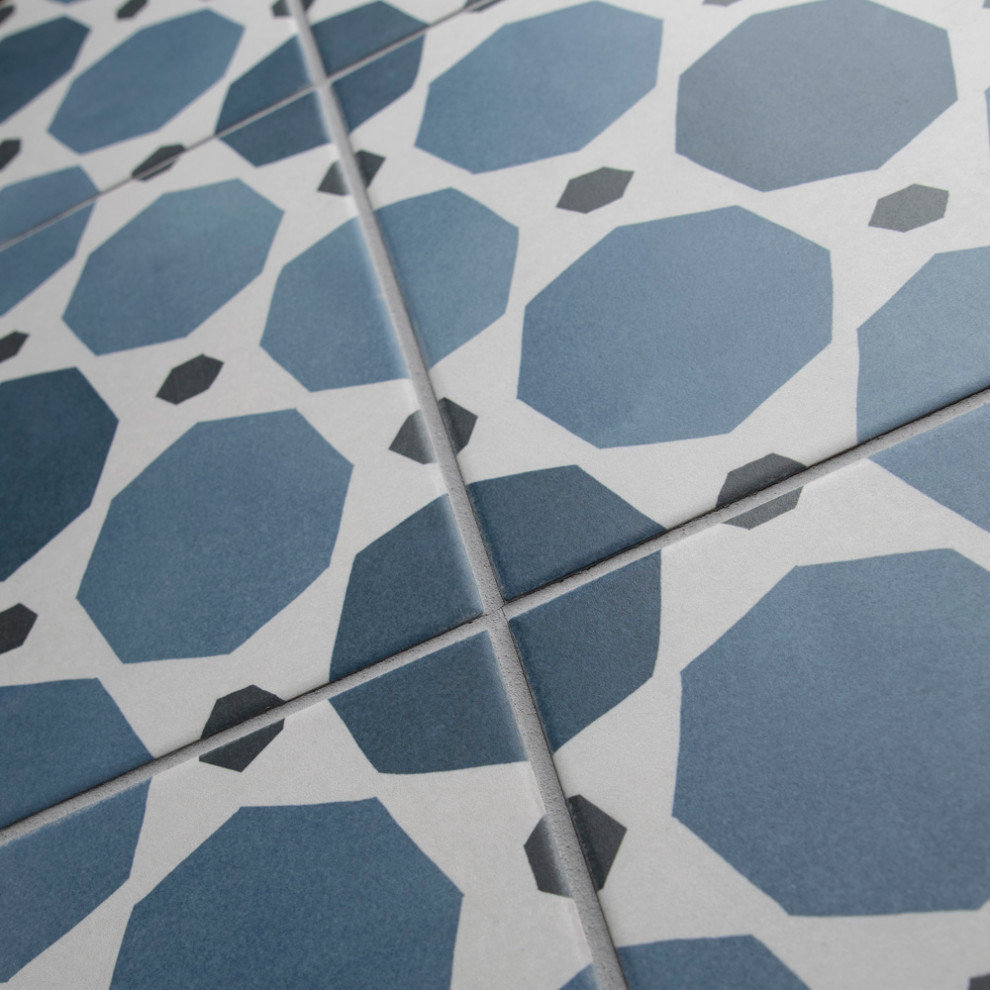 Caprice Porcelain Floor and Wall Tile, Sapphire, Sample - Contemporary ...