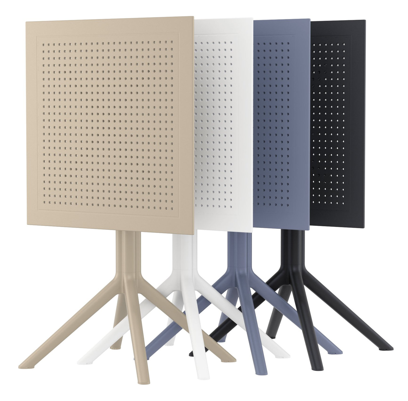 Sky 24 inch Square Folding Table in Black finish - Contemporary ...