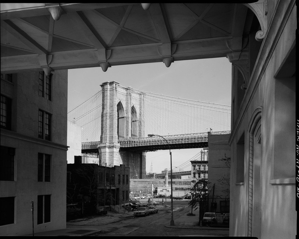 Brooklyn Bridge from Watchtower Print, 18" x 24" - Contemporary ...