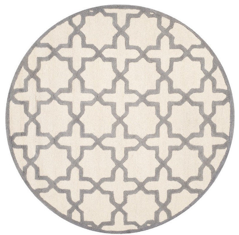 Safavieh Cambridge Cam125Y Ivory, Silver Area Rug, 4'0" x 6'0 ...