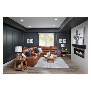 Cozy Meets Contemporary: Boulder Power Reclining Sectional Living Room ...