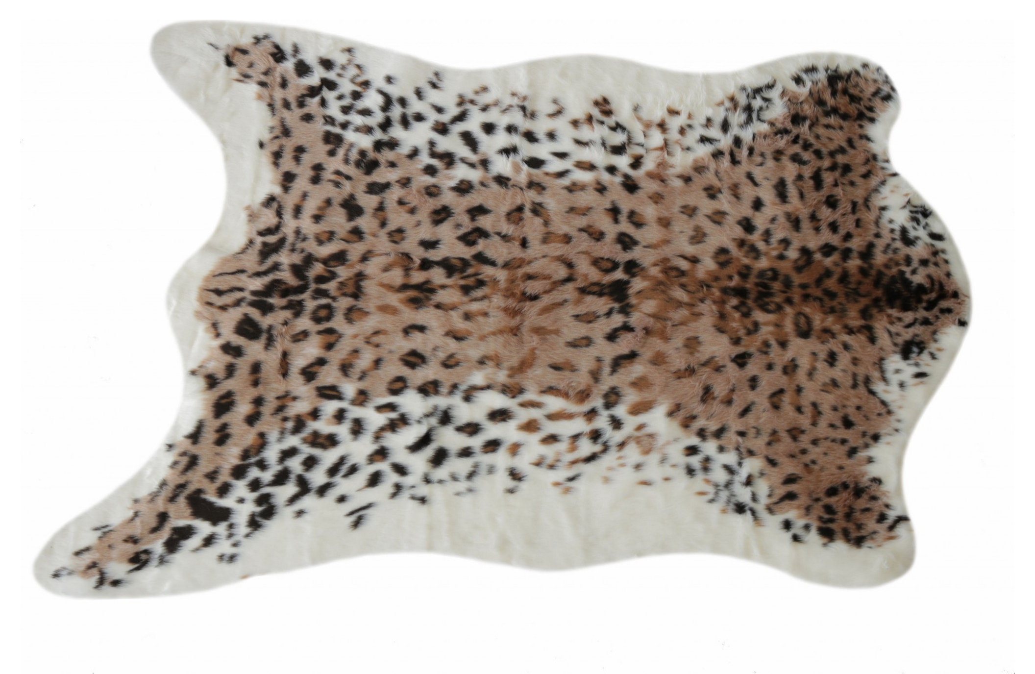 HomeRoots 63" x 90" Leopard Faux Hide Area Rug - Contemporary - Novelty ...