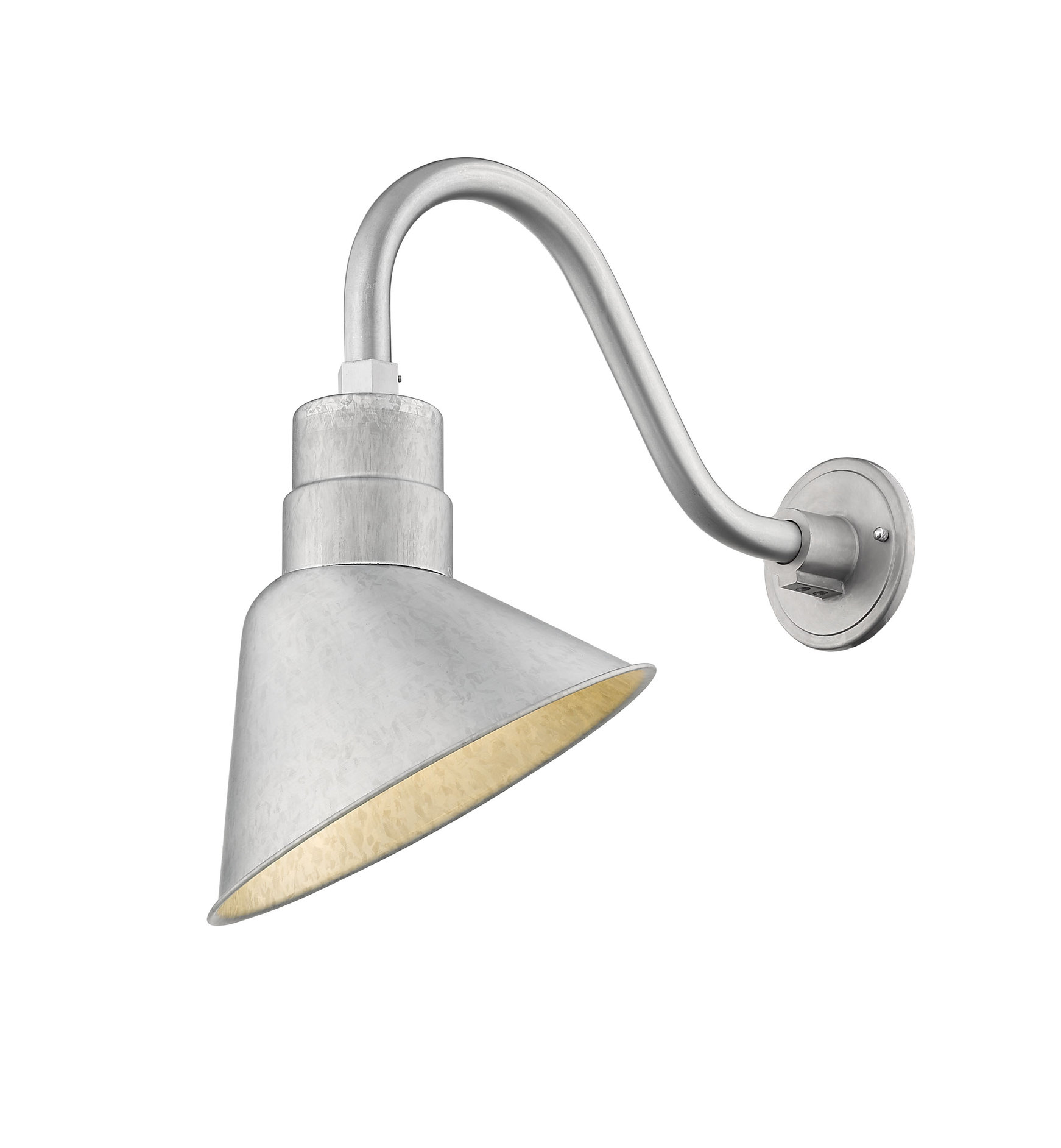 1 Light 10 in. Galvanized RLM Angle Shade - Farmhouse - Lighting Globes ...