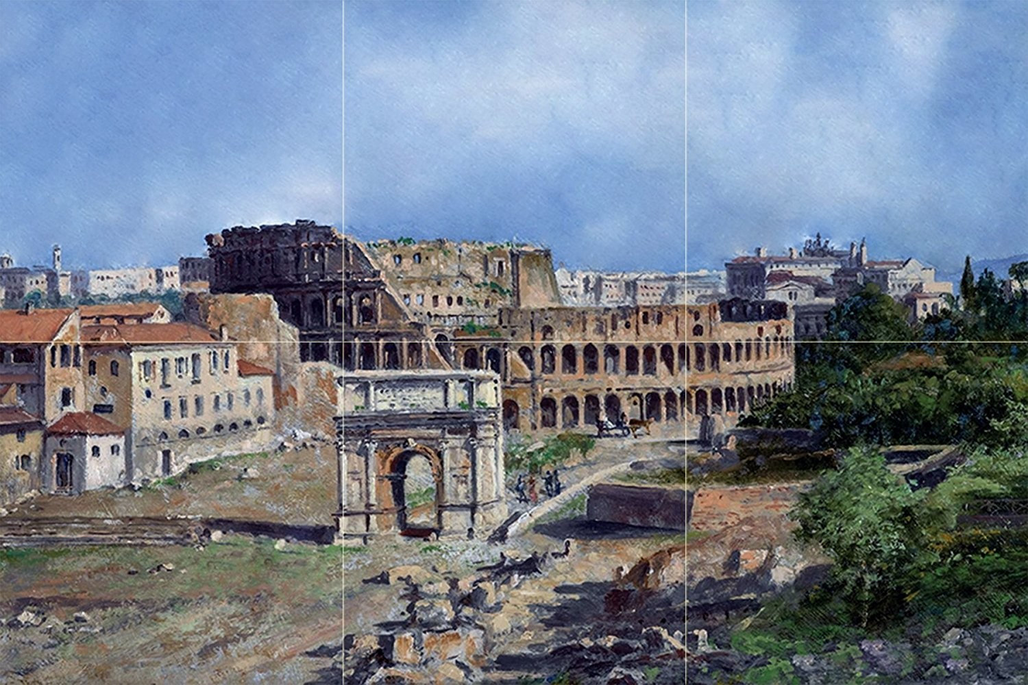 Tile Mural Kitchen Bathroom Wall Backsplash Splashback Colosseum Rome ...