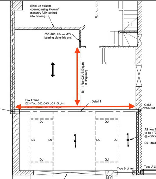 Steel beams below joists or hidden in ceiling? | Houzz UK
