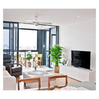 Interior Styling, Nicholls Residence | Aveo Newstead Qld - Living Room ...