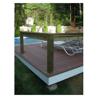 Walpole MA: 4x4 Post, 2x4 Top Rail, 2x2 Support, Stainless Cable Railng ...