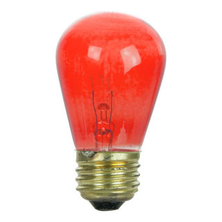 Sunlite 11 Watt S14 Colored Sign, Medium Base, Transparent Red, 4 Pack ...