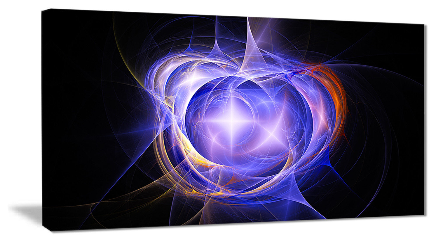 "Supernova Explosion Blue" Digital Art Canvas Print, 40"x20 ...