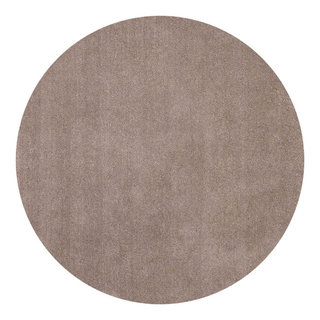 8' Beige Round Indoor Shag Rug - Contemporary - Area Rugs - by ...