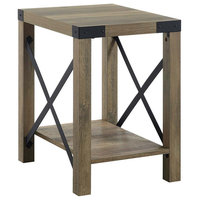 Acme Abiram End Table Rustic Oak Finish - Transitional - Side Tables ...