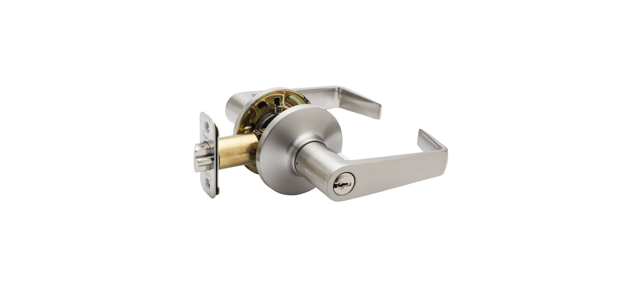 Keyed Entry Lever, Satin Stainless - Transitional - Door Levers - by ...