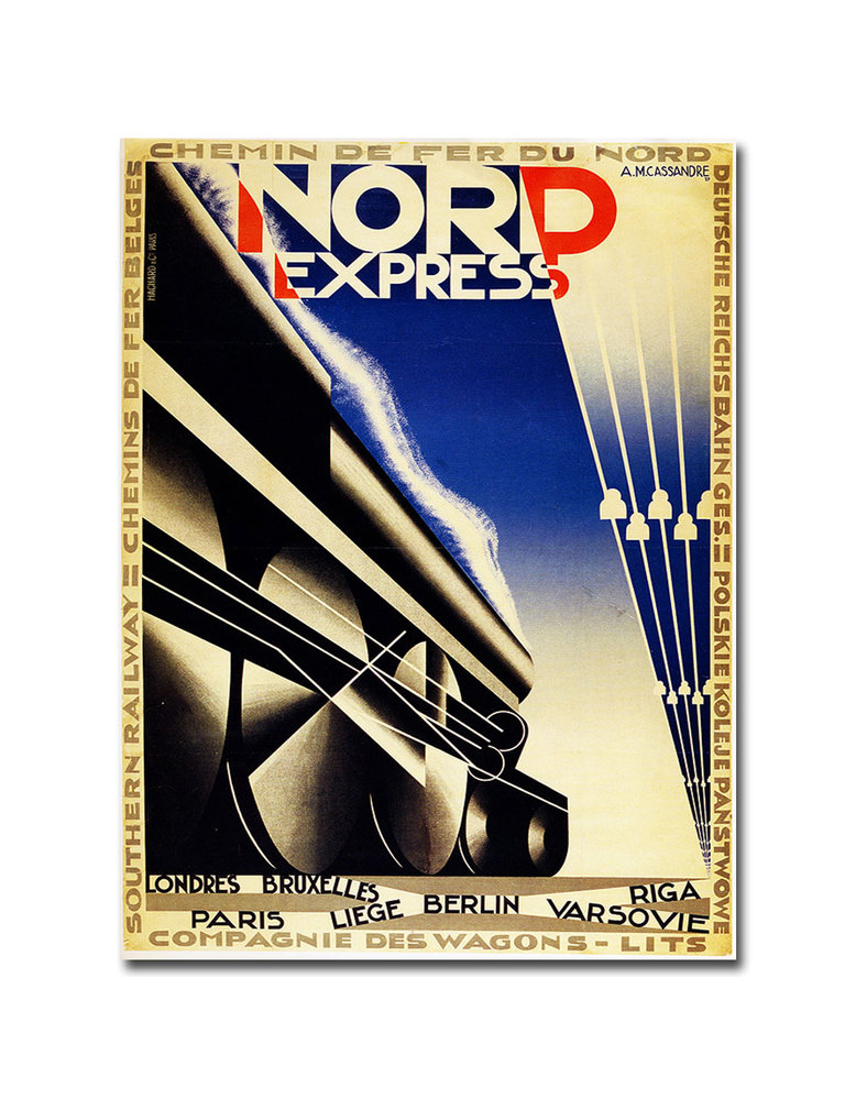 'Nord Express' Canvas Art, 18" x 24" - Midcentury - Prints And Posters ...