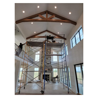 Rustic Alder Trusses - Country - Living Room - Other - by Wende ...