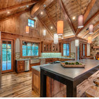 Tri Color Kitchen - Rustic - Kitchen - Huntington - by Merri Interiors ...