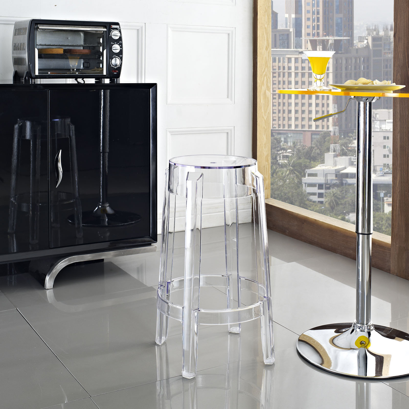 Bettino Clear Acrylic Counter Stools, Set of 2 - Contemporary - Bar ...
