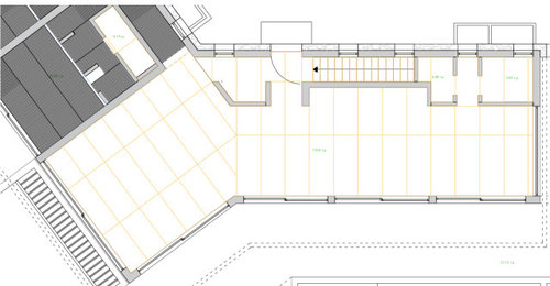 Tile layout for large angled open plan floor | Houzz Forum