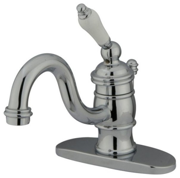 Single Handle 4" Faucet with Retail Pop-up & Optional Deck Plate ...