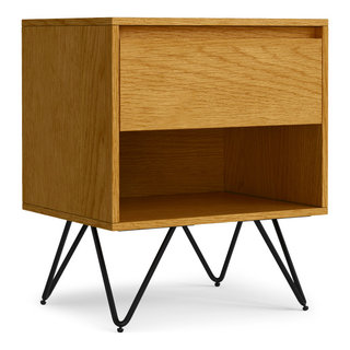 Hunter Nightstand in Oak - Midcentury - Nightstands And Bedside Tables ...