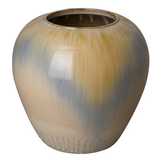 19" Wide Falling Rain Ceramic Vase - Contemporary - Vases - by EMISSARY ...