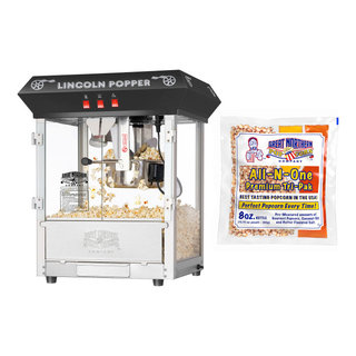 Countertop Popcorn Machine 3 Gal Popper, 8oz Kettle, 5 All-In-One ...