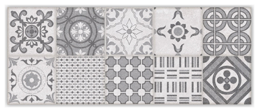Genesi Grigio Matte Decor 8x20 Ceramic Wall Tile, 8x20 - Contemporary ...