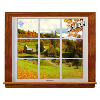 Country Window 1 Piece Peel & Stick CANVAS Wall Mural - Contemporary ...