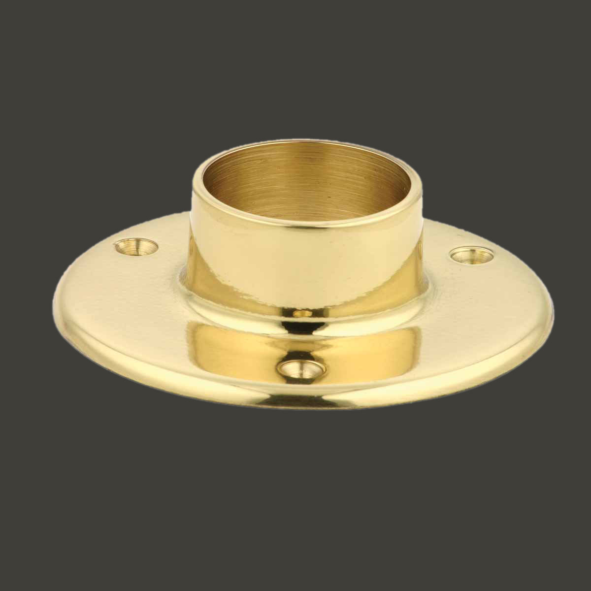 Solid Brass 5" Wall Flange Fitting 1.5" OD Bar Foot Rail Renovators ...