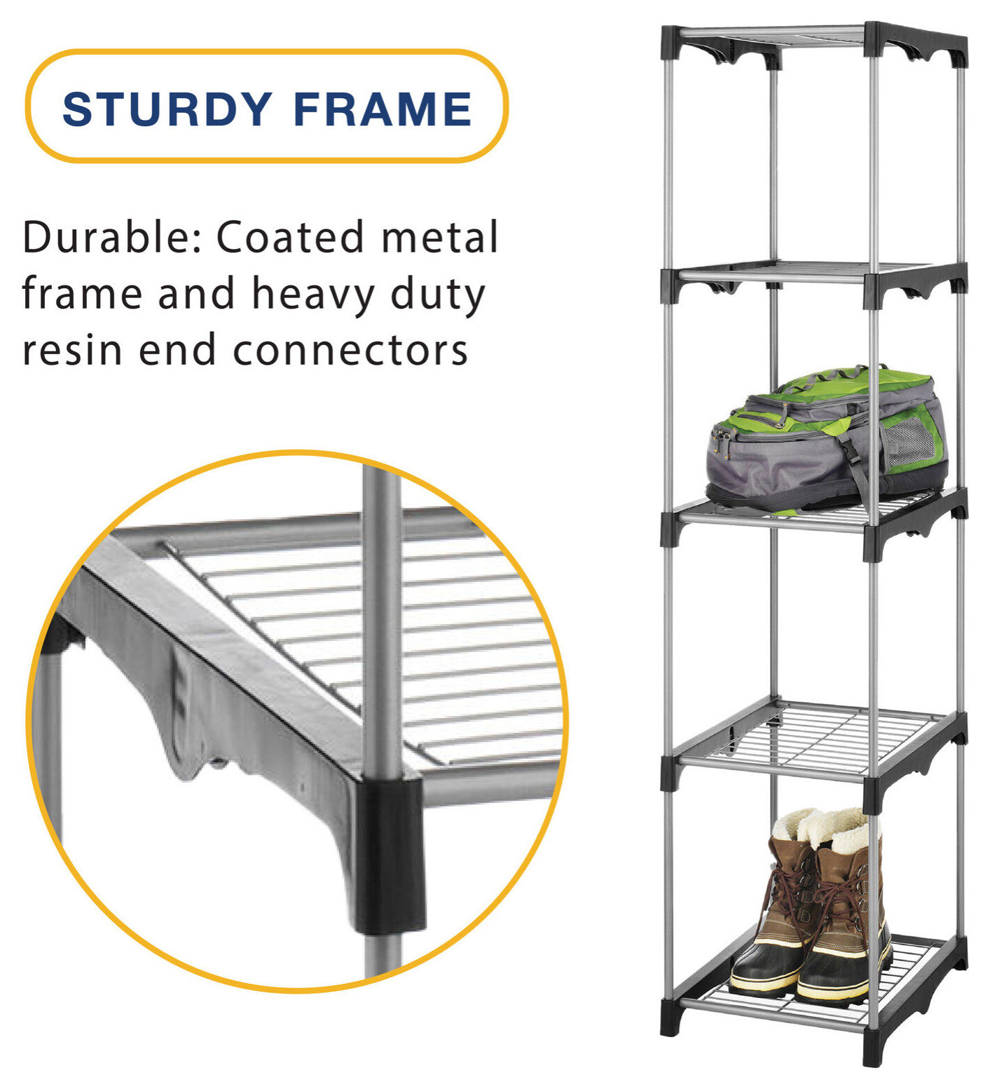5-tier Shelf Tower - Traditional - Utility Shelves - by Almo ...