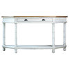 Sunset Trading Cottage Display Table White/Brown Solid Wood Fully ...