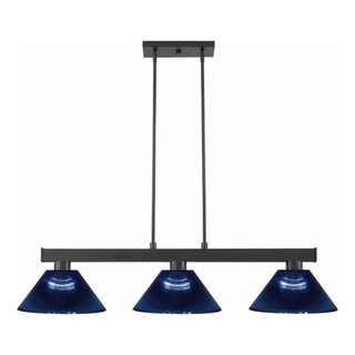 3 Light Billiard In Transitional Style-8 Inches Tall and 14 Inches Wide ...