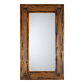 Old Ranch Rustic Mirror - Wall Mirrors - by Mexican Imports | Houzz