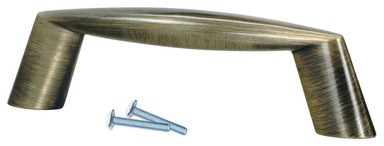 Modern Slanted Style 3" Centers Rustic Brass, Cabinet Pull Handle, 10 ...