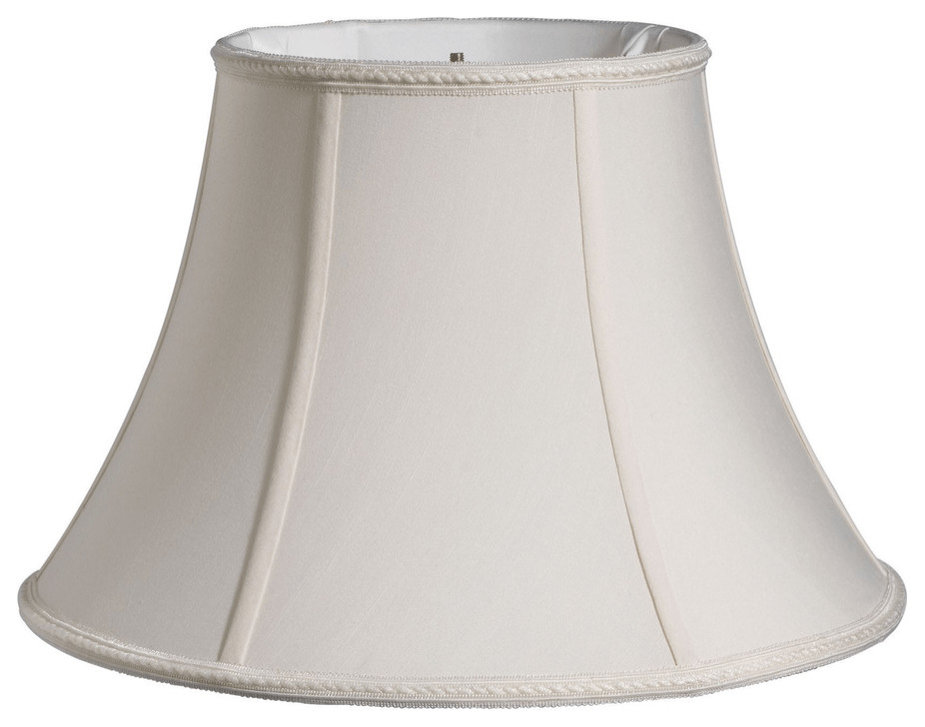 Cream Shantung Silk Bell Lamp Shade - Traditional - Lamp Shades - by ...