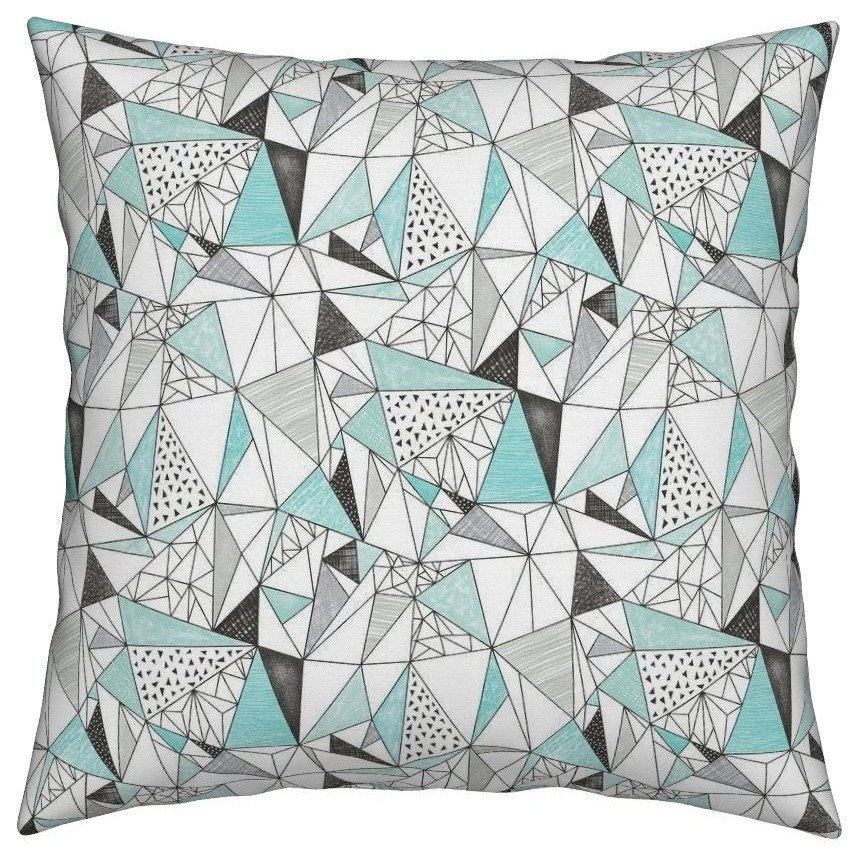 Tribal Aztec Triangle Triangles Geometric Throw Pillow - Contemporary ...