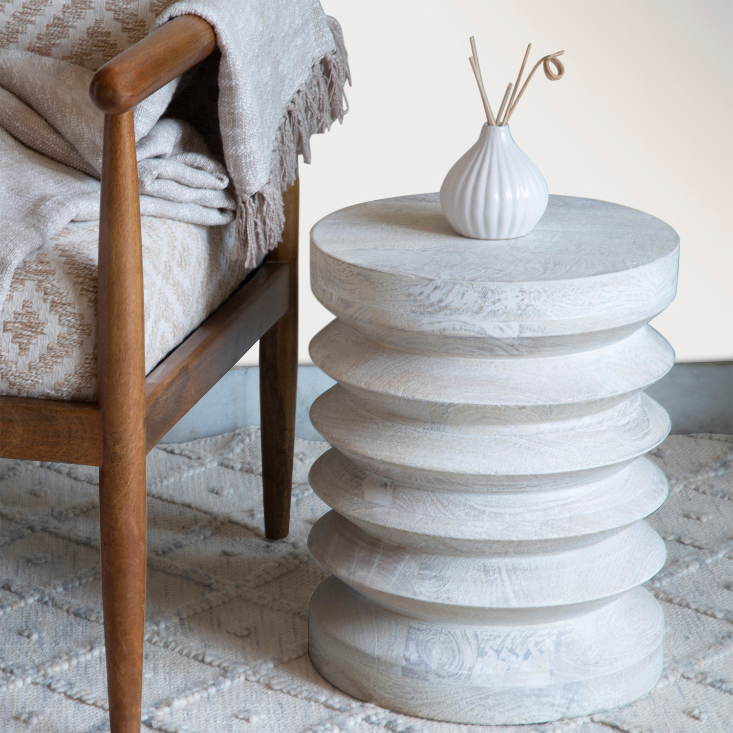 Owen Side Table Whitewash - French Country - Side Tables And End Tables ...