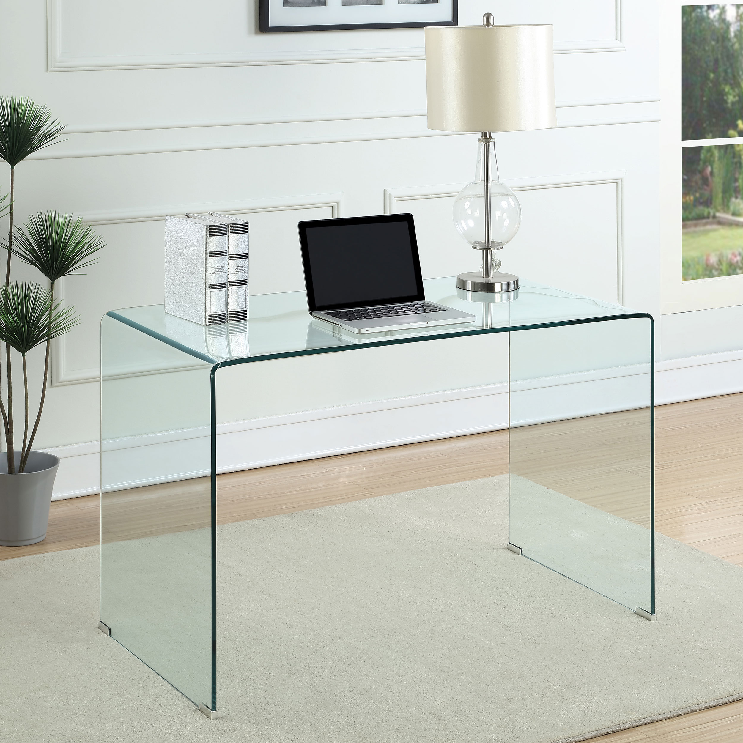 Ripley Glass Writing Desk Clear - Contemporary - Desks And Hutches - by ...
