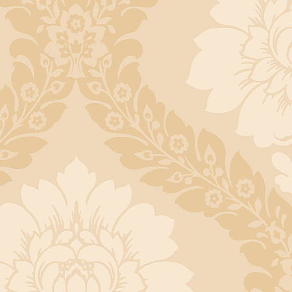 Modern Floral Damask, Sample - Traditional - Wallpaper - by American ...
