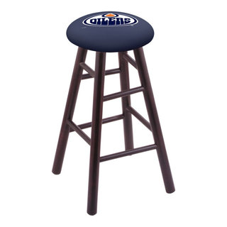 Holland RC Edmonton Oilers 24" Maple Counter Stool - Dark Cherry ...