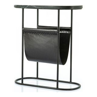 Black Magazine Rack End Table | By-Boo Daily - Industrial - Magazine ...