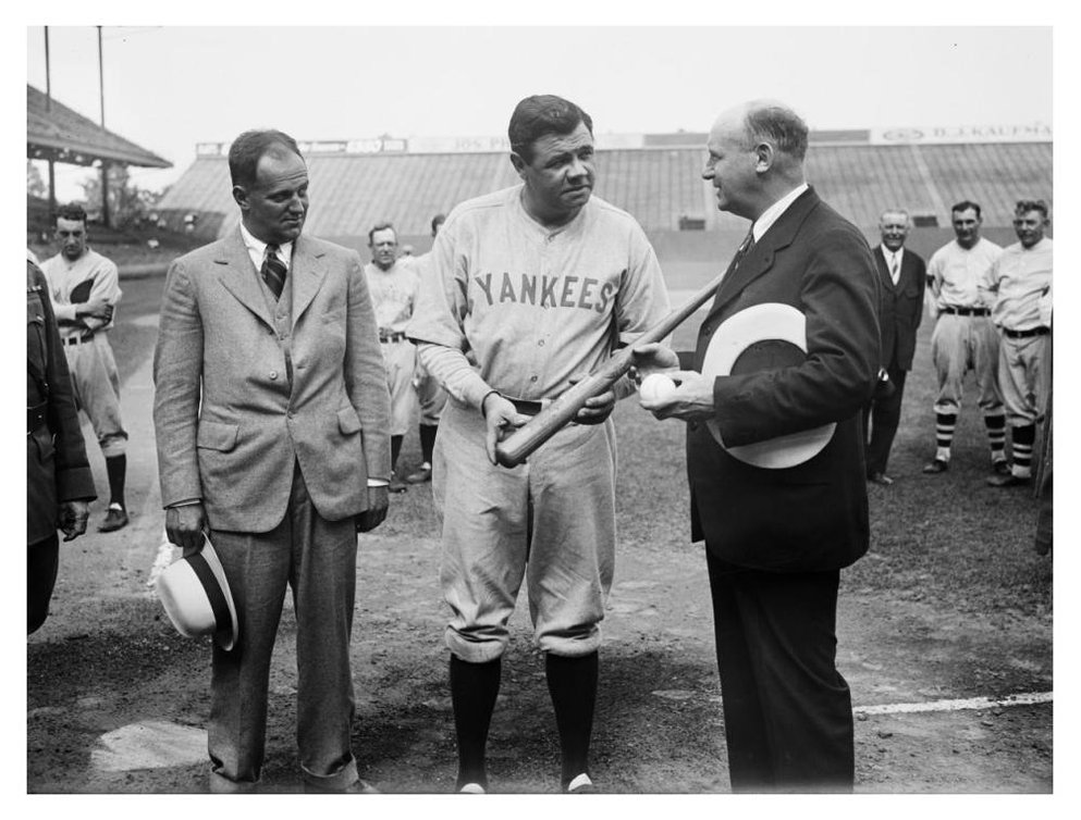 "Babe Ruth, 1928" Paper Art, 18"x14", 42"x32" - Contemporary - Prints ...